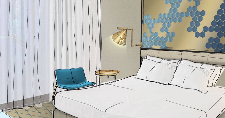 Interior and product design concept for rooms and corridors - Radisson ...